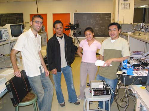 Students presenting their Real-Time Motion-Activated Tracking System ...